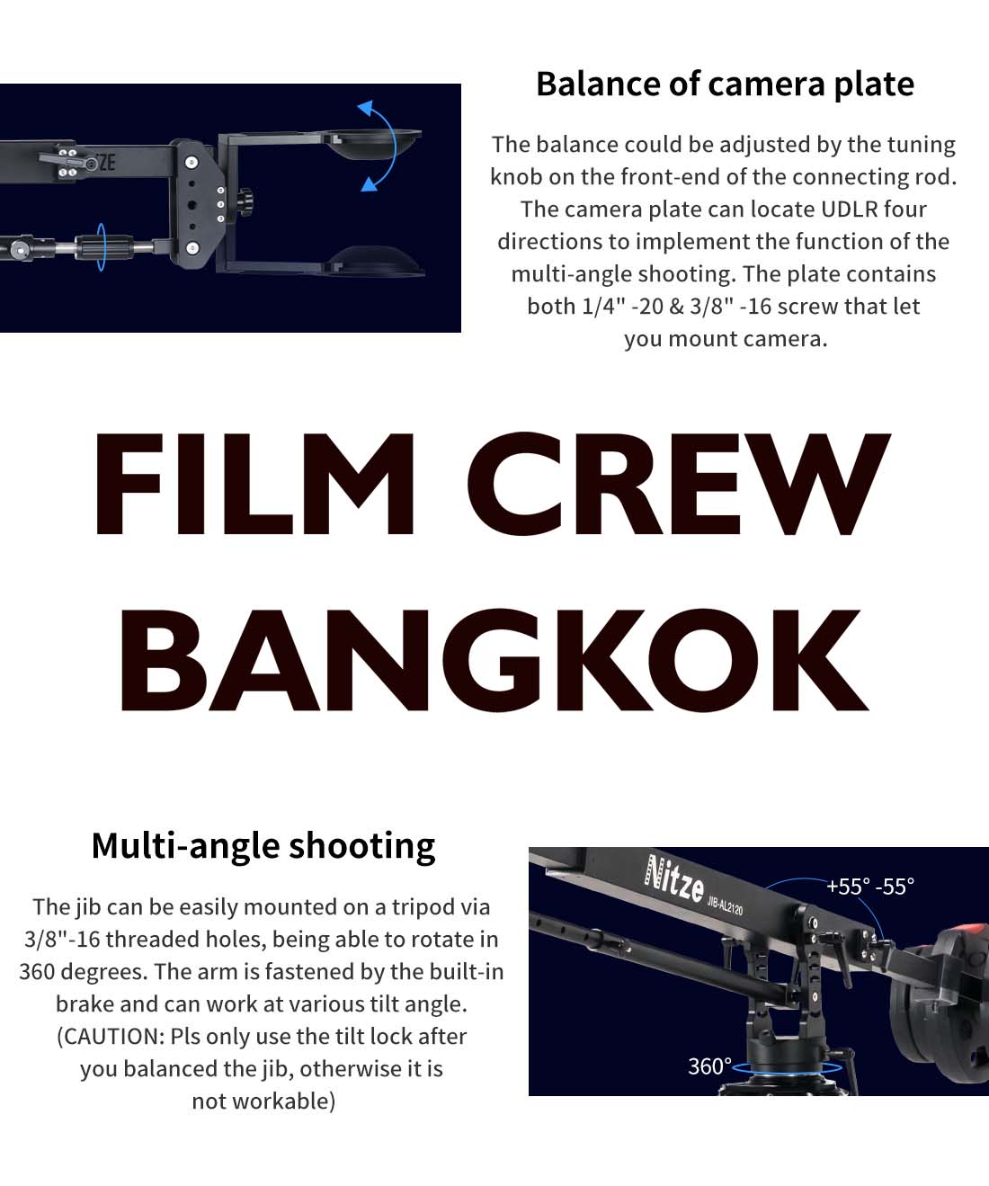 Mini Jib NITZE AL2120 – Rental | We are Filmmakers