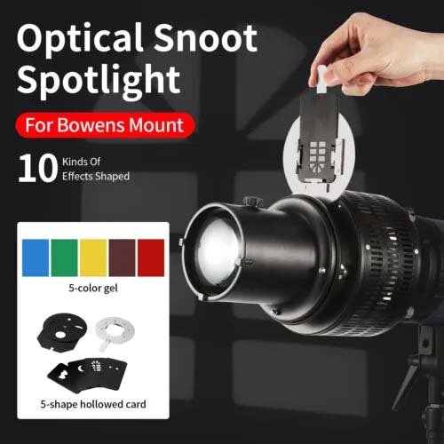 Spotlight Bowens Mount Conical Snoot kit for Aputure – Rental | We are ...